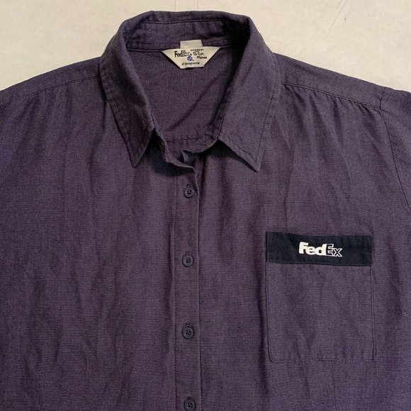 stan herman | Tops | Fedex 34 Sleeve Womens Xl Button Up Shirt Delivery ...